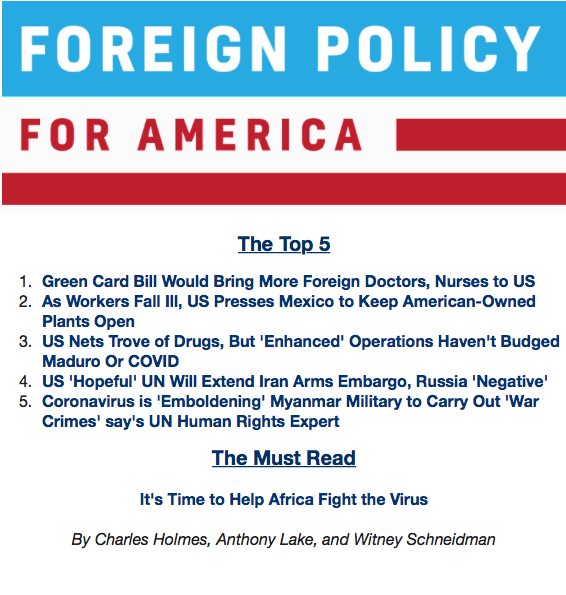 Foreign Policy of America "Must Read!" - Center for Innovation in ...